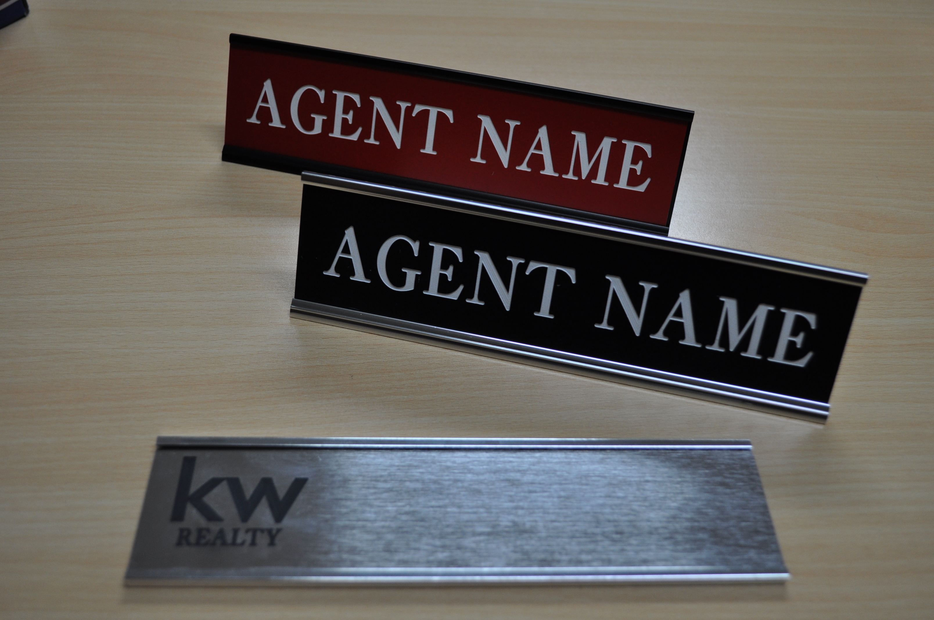 - KW NAME PLATE WITH WALL HOLDER (3x12) #KWNP0011